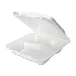 PCTYTD19903 FOAM HINGED LID CONTAINERS, WHITE, 9 X 9 X 3.25, 3 ...