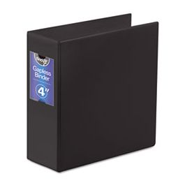 IDEFT07094 GAPLESS LOOP RING BINDER, 3 RINGS, 4" CAPACITY, 11 X 8.5, BLACK